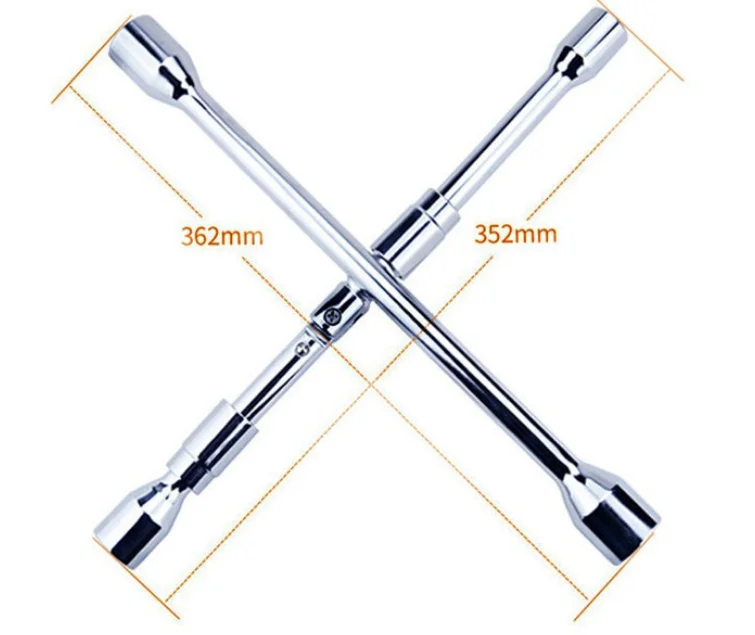 Universal Cross Key Wrench Electrolytic Polishing 4 Way Zinc Alloy ...