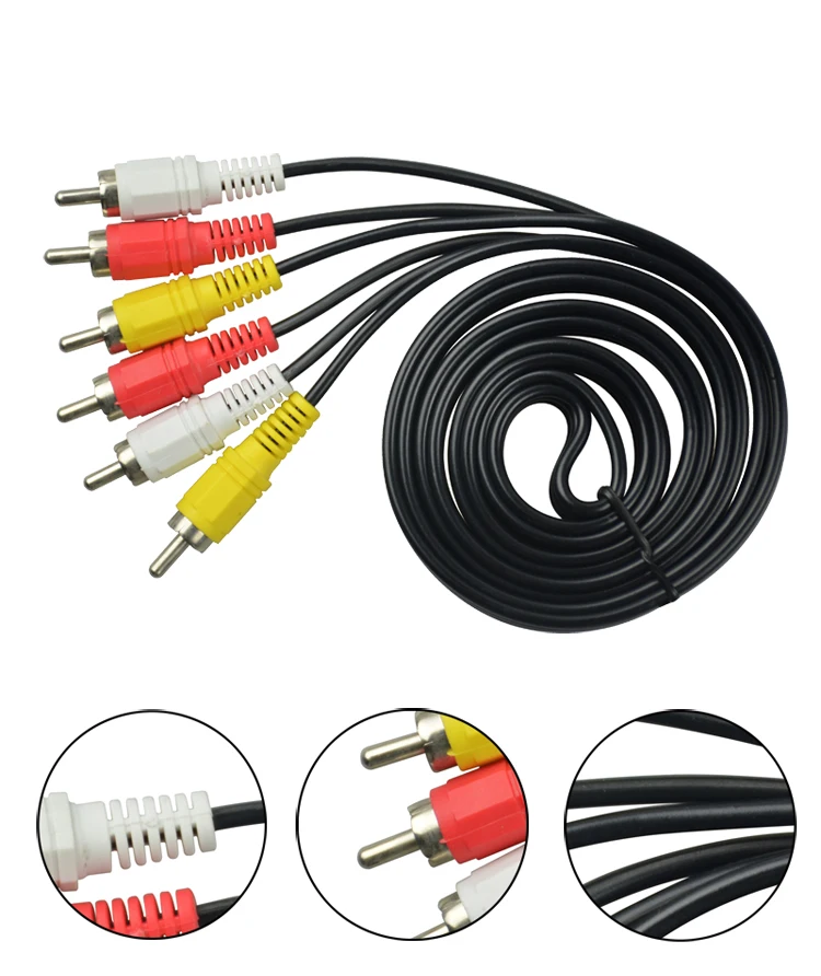Sipu High Quality Digital 1.5m Av Cable 3.5mm To 3 Rca Audio Video ...