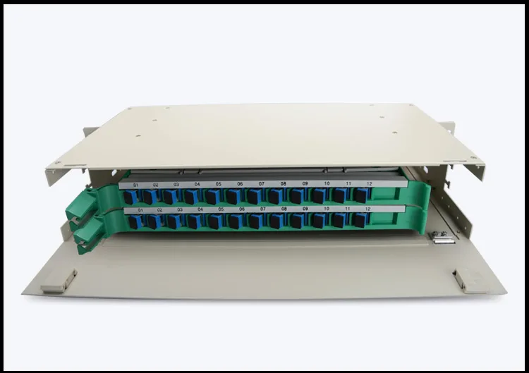 19 Inch 2u Optical Fiber Distribution Frame Rack Odf Sc 24 Core Odu ...