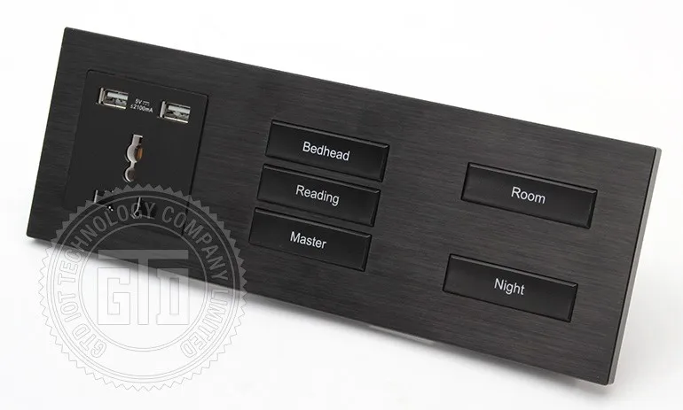 Modbus Protocol Integrated Smart Control Bedside Panel For Hotel Room ...