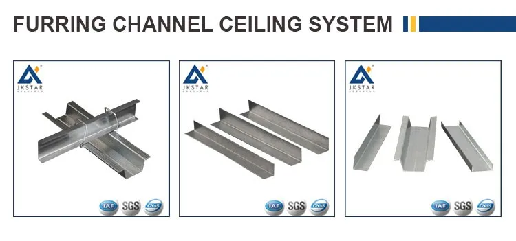 Galvanized Steel Ceiling Metal Furring Channel For Gypsum Board - Buy ...