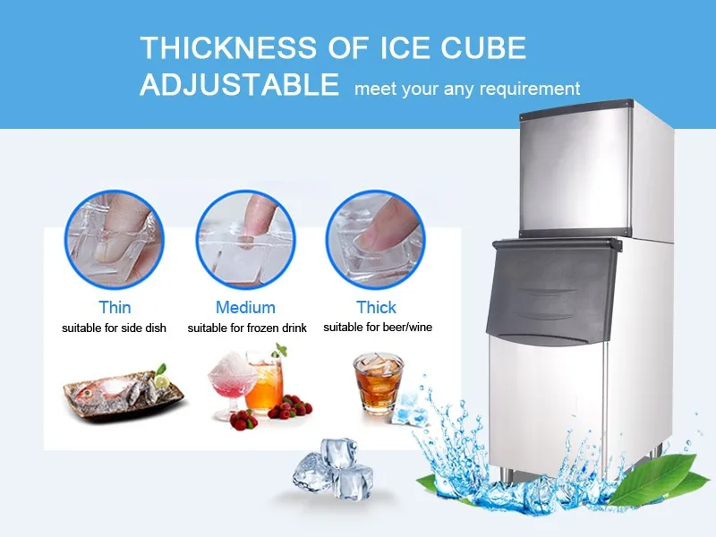 Big Square Ice Cube Making Machine 500kg Per 24h - Buy Square Ice Cube ...