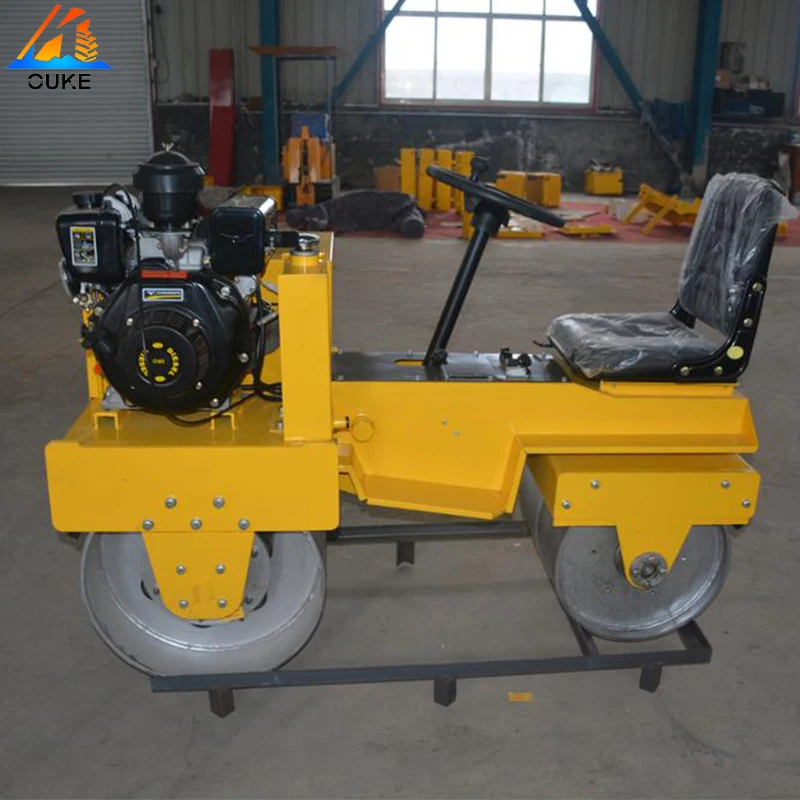 Ride-on Compact Smooth Wheel Road Roller Machine For Vibratory - Buy ...