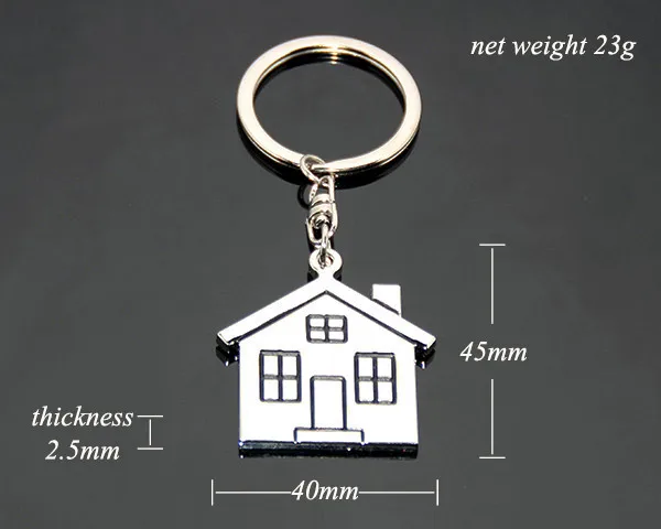 Engraved House Home Shaped Keychain Estate Company Promotional Gifts ...