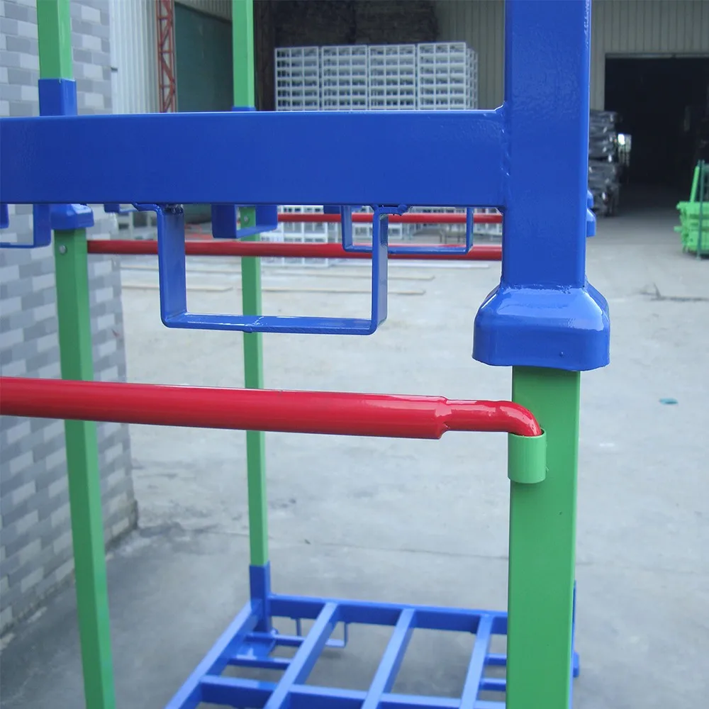 Heavy Duty Long Stacking Rack With Removable Posts For Long Rugs Or ...