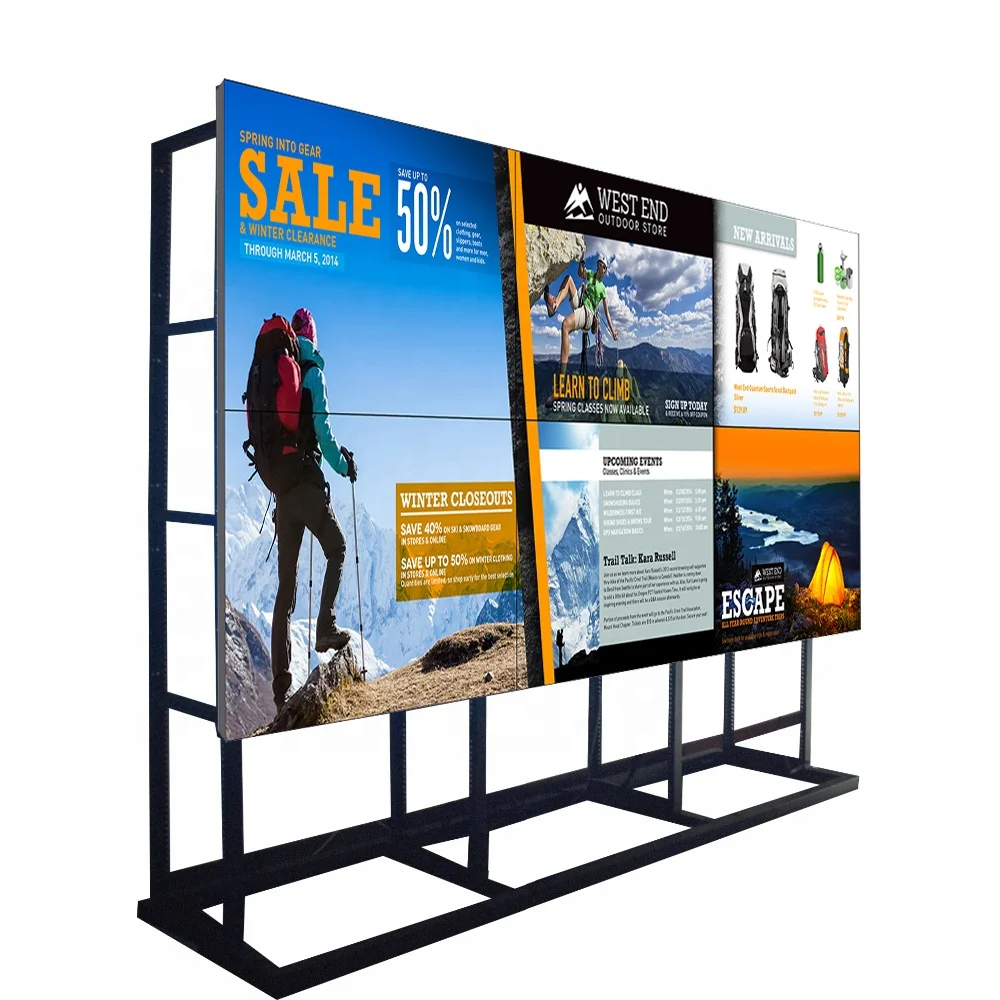 2x4 55inch 3.5mm Floor Stand Did Lcd Video Wall Display - Buy Did Lcd ...