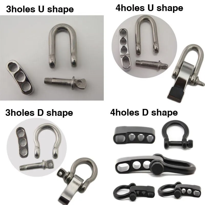 5mm Black Stainless Steel D Shackle With Screw Pin - Buy Stainless ...