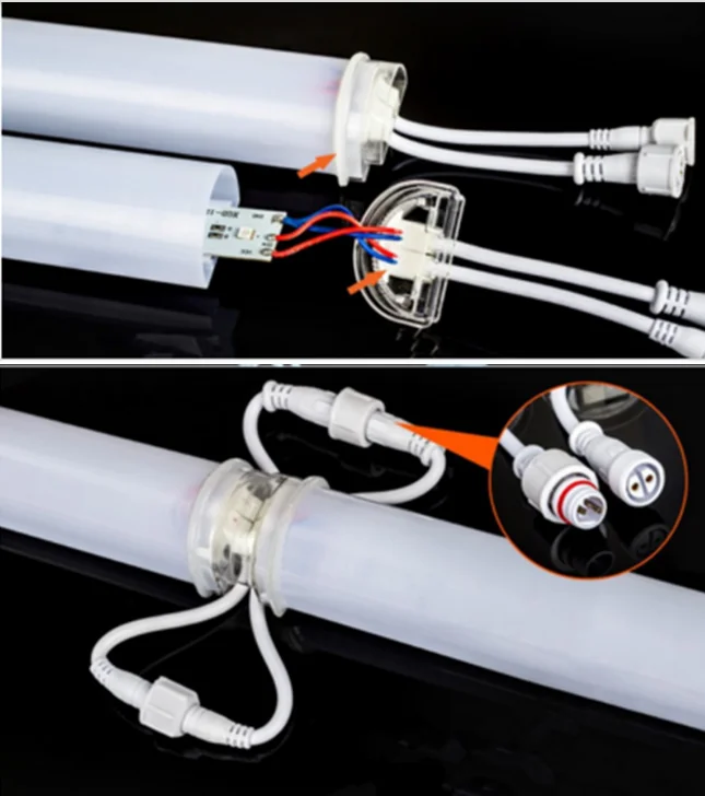 Waterproof Ip65 Programmable Rgb Led Digital Tube Light 8w - Buy Led ...