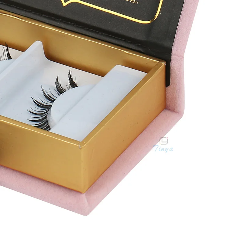Pink Luxury Ribbon Eyelash Packaging Velvet Box - Buy Velvet Box,Pink ...
