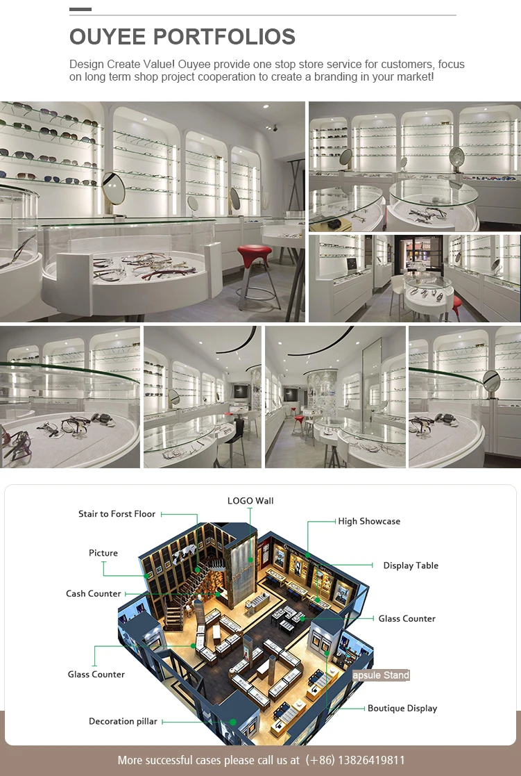 Optical Shop Decoration Display - OUYEE Interior Design