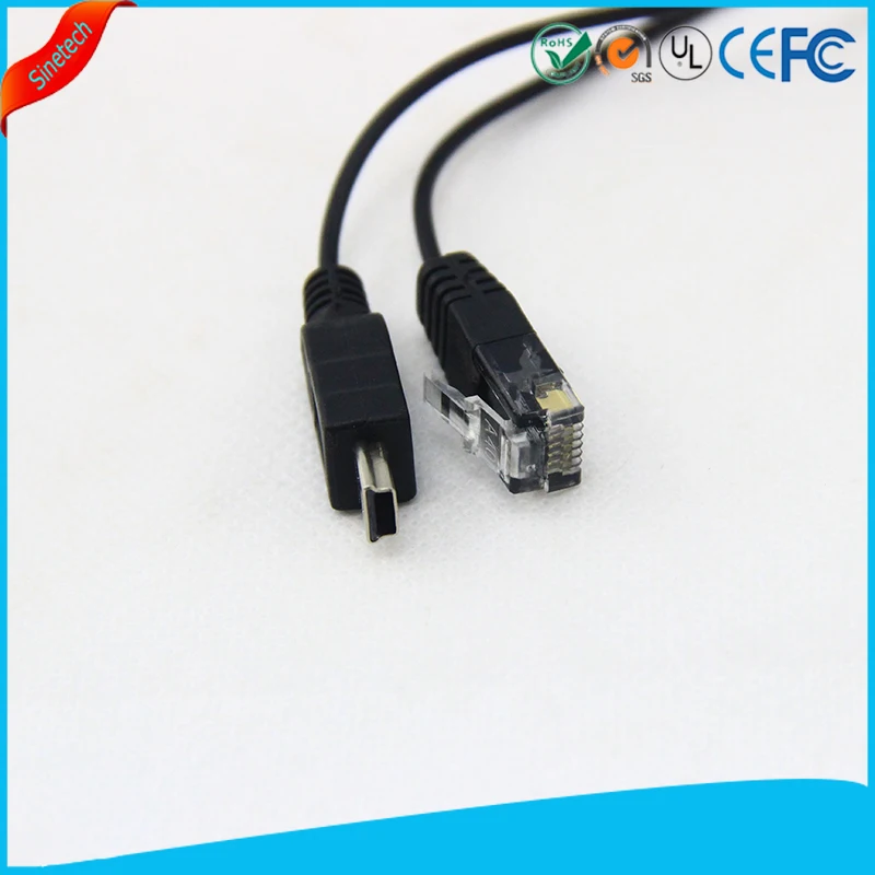 2m Black Mini Usb To Rj12 Connector Cable - Buy Mini Usb To Rj12,Mini ...