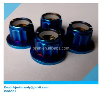 Anodized Blue Titanium 12 Point Nuts And Bolts - Buy Titanium 12 Point ...