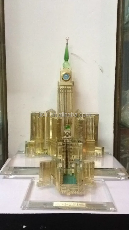 Crystal Makkah Royal Clock Tower Models For Crafts Decoration - Buy ...