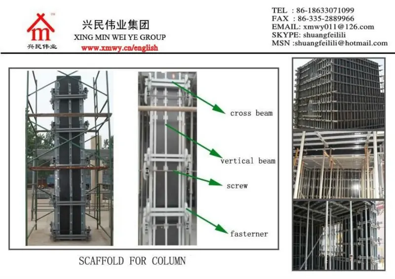 Wall / Column Formwork System For Construction - Buy Wall & Column ...