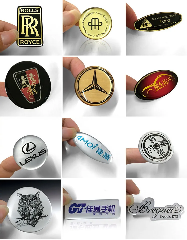 High Quantity Custom Car Brand Epoxy Resin Clear Dome Sticker Printing ...
