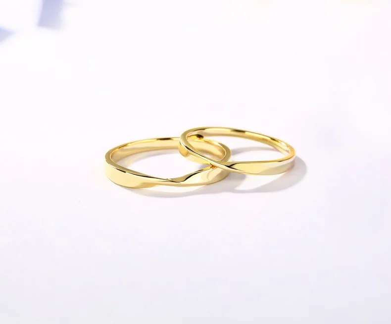 Minimalist Stacking Engagement Band Simple Gold Wedding Ring Without ...