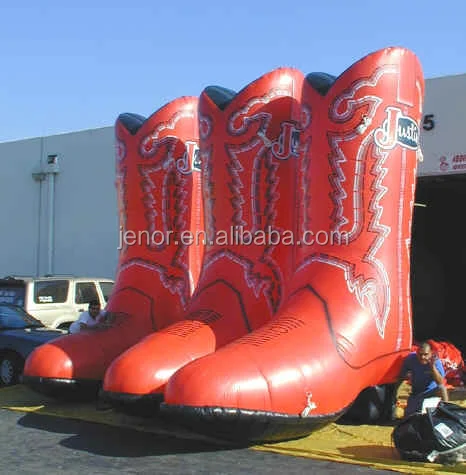 High Advertisement Inflatable Cowboy Boots - Fashionable Fun