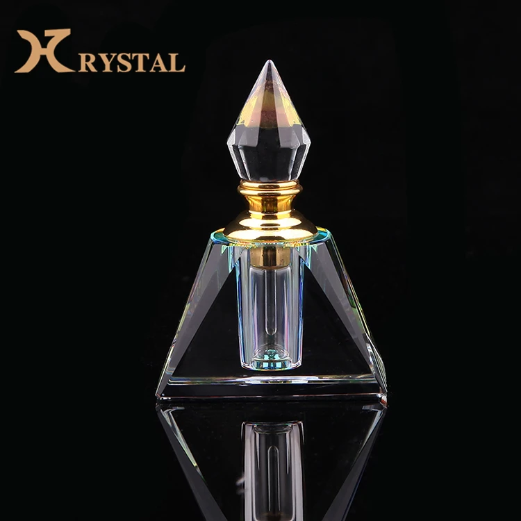 New Arrival Polished Clear Triangular Pyramid Crystal Perfume Bottle ...