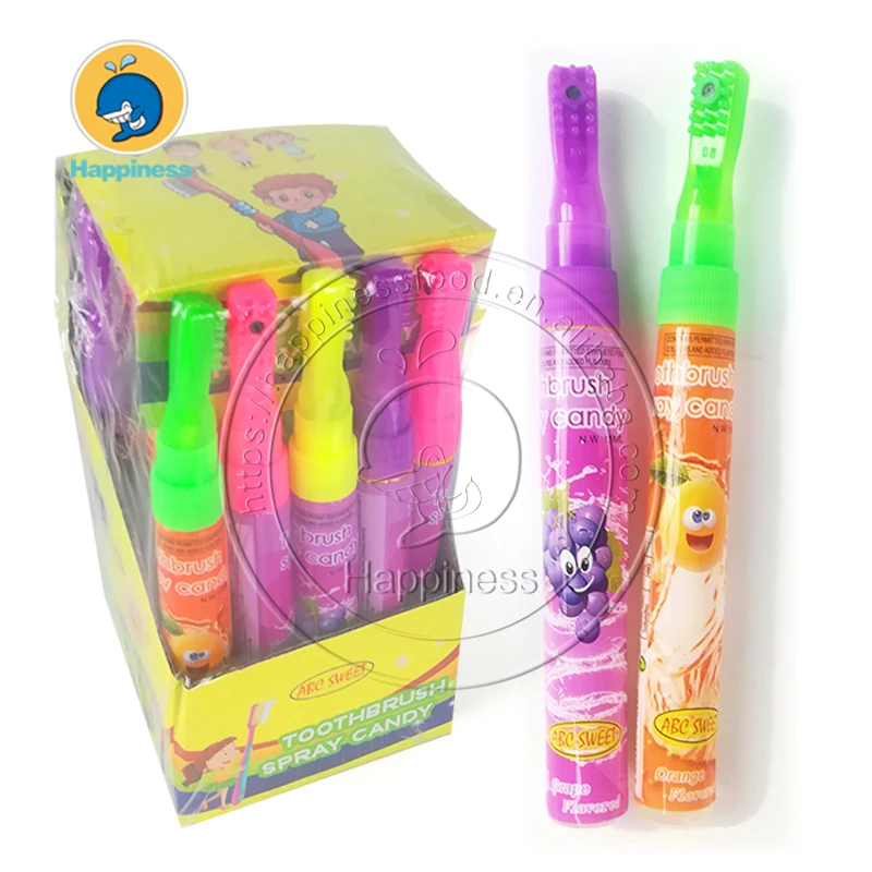 Halal Toothbrush Shape Fruit Favor Multi-color Spray Liquid Candy - Buy ...