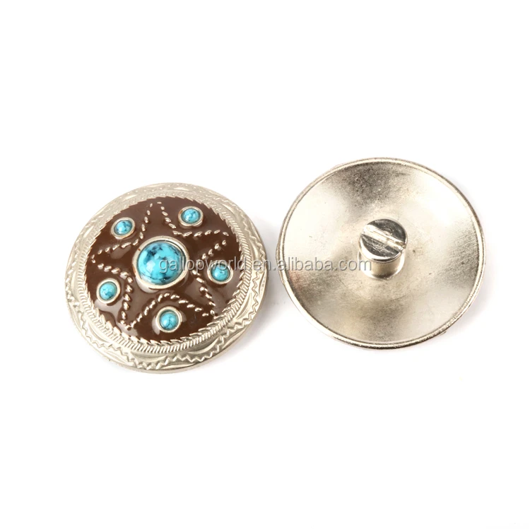 Handmade Custom Star Conchos With Turquoise Stone Decoration - Buy Star ...