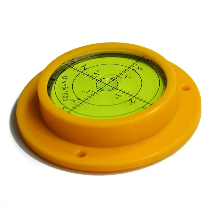 Universal Flanged Round Bubble Level Circular Spirit Level Vial With ...
