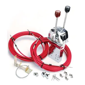 Mount Boat Dual Lever Handle Engine Control (engine Throttle And Gear ...