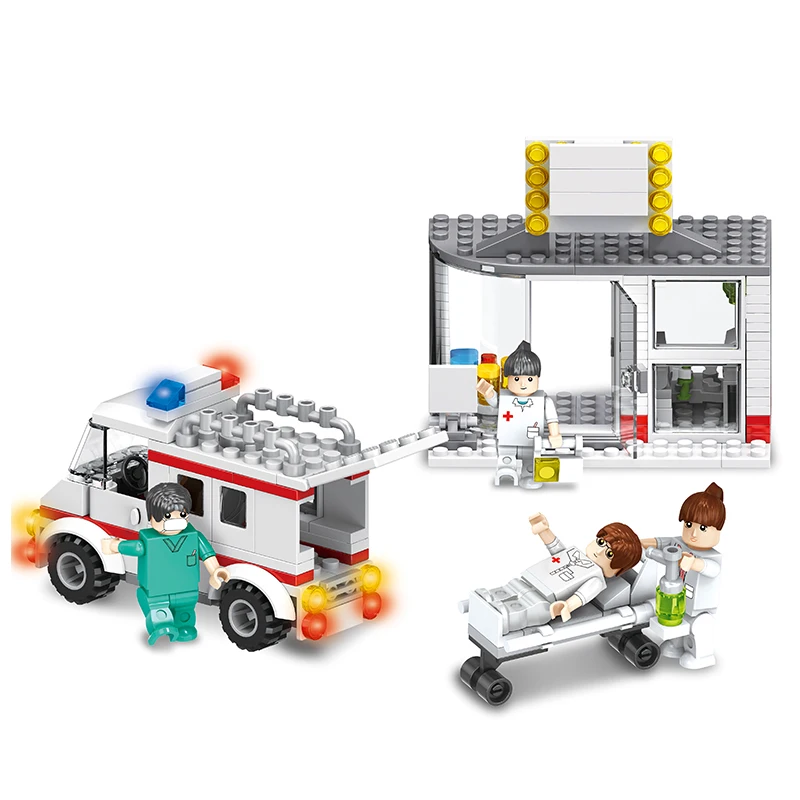 Customized Construction City Hospital Bricks,Assemble Building Blocks ...