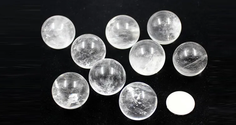 1~2cm Natural Rock Clear Small Quartz Crystal Ball Wholesale Clear ...