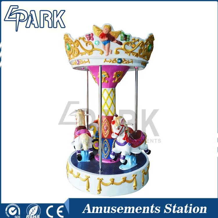 Hot Sell Attractive 3 Seats Mini Fairground Rides Small Carousel For ...