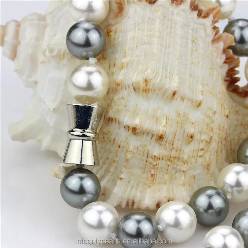 12mm Sea Shell Big Size Multi Color Round Pearl Necklace Buy Pearl
