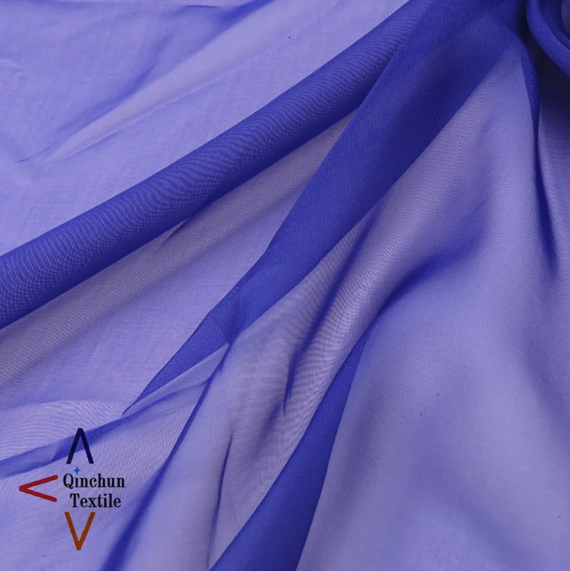 Sheer And Transparent Plain Silky 30d Chiffon Fabric For Scarf - Buy ...