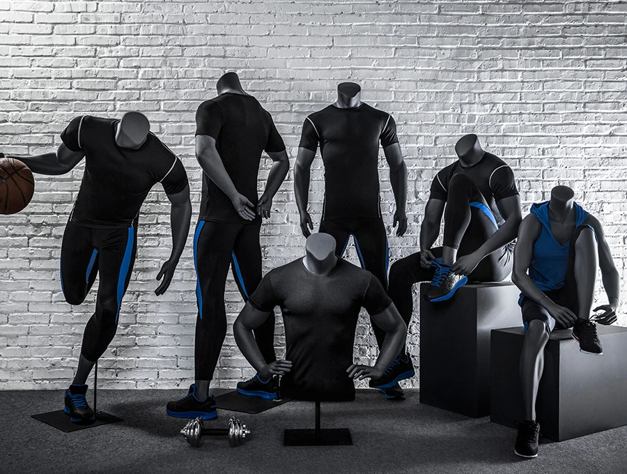 Full Body Fiberglass Muscle Athletic Mannequins Male Sitting Sport ...
