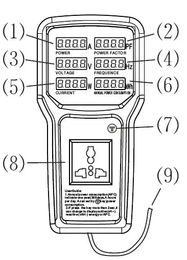 HOPI HP-9800 Handheld Power Meter - Precision & Portability