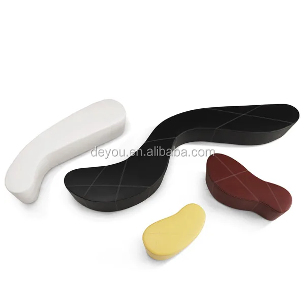 Pu Sofa Couch With No Backrest,Footprint Shape Of Soft Seating,Sofa ...