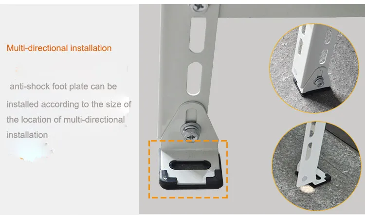 Heavy Duty Metal Floor Bracket - Support AC Units Outdoor