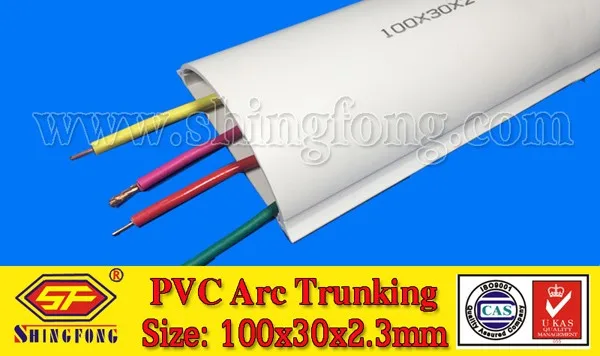 Underfloor Pvc Trunking 35x10mm Half Moon Cable Trunking Floor Pvc Wire ...