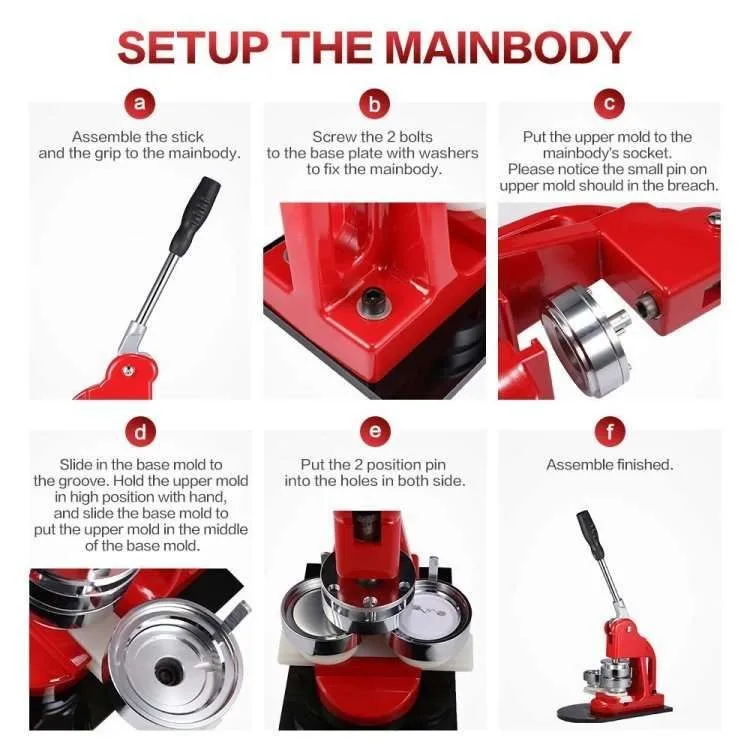 cheap 58mm manual round metal safety pin badge maker button badge ...