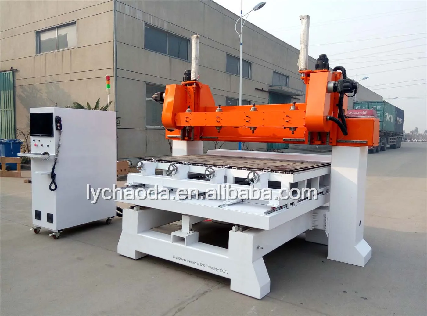 Multi Head 3D Rotary 4 Axis CNC Wood Carving Copy Machine, 3D Wood ...