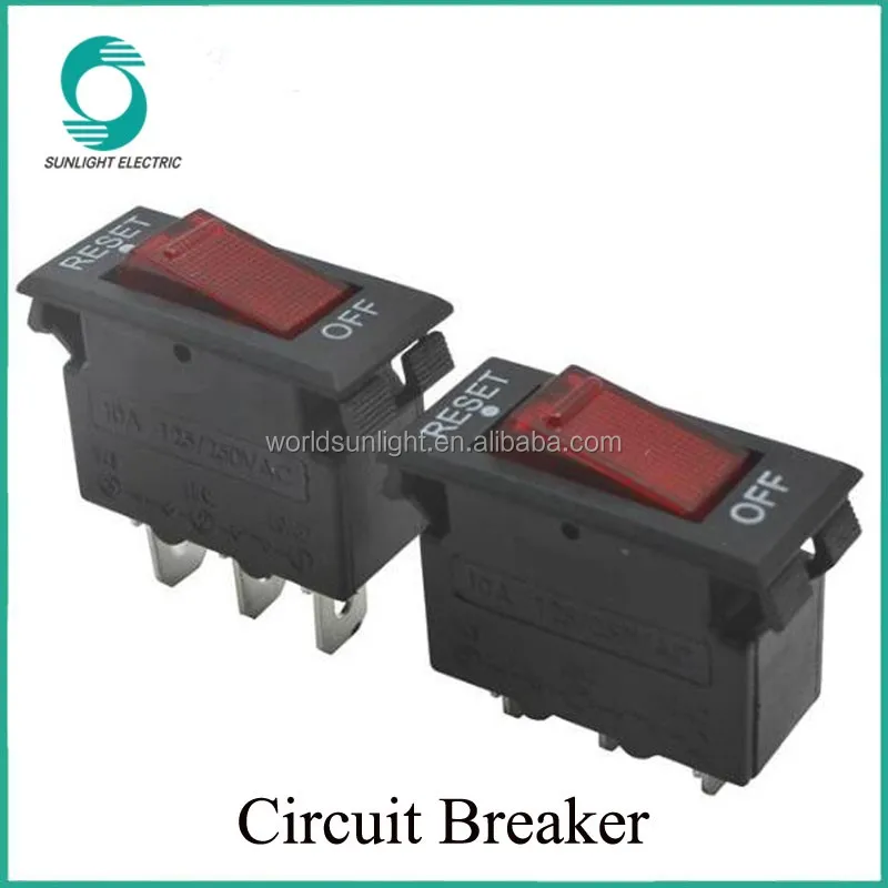 St-001 3 Pin 12v 250v Rocker Switch Type Circuit Breaker - Buy Rocker ...
