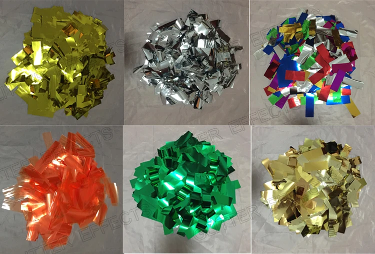 2x5 Cm Gold Color Metal Aluminum Color Confetti Paper For Confetti ...