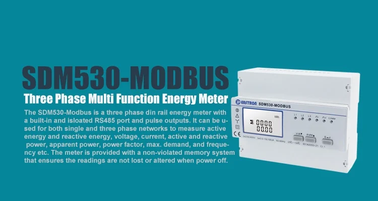 Sdm530-modbus Three Phase Multifunction Meter,Rs485 Modbus Smart Meter - Buy Rs485 Modbus Meter ...