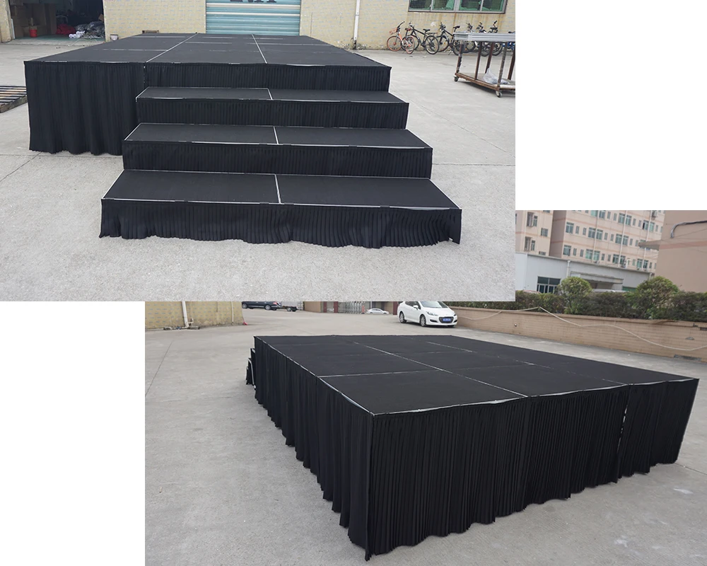 Exhibition Lighting Raised Floor,Portable Glass Platform Stage For ...