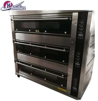 3 Deck Bakery Oven Steam Injection Vapor Tube Deck Oven With Lava Stone ...