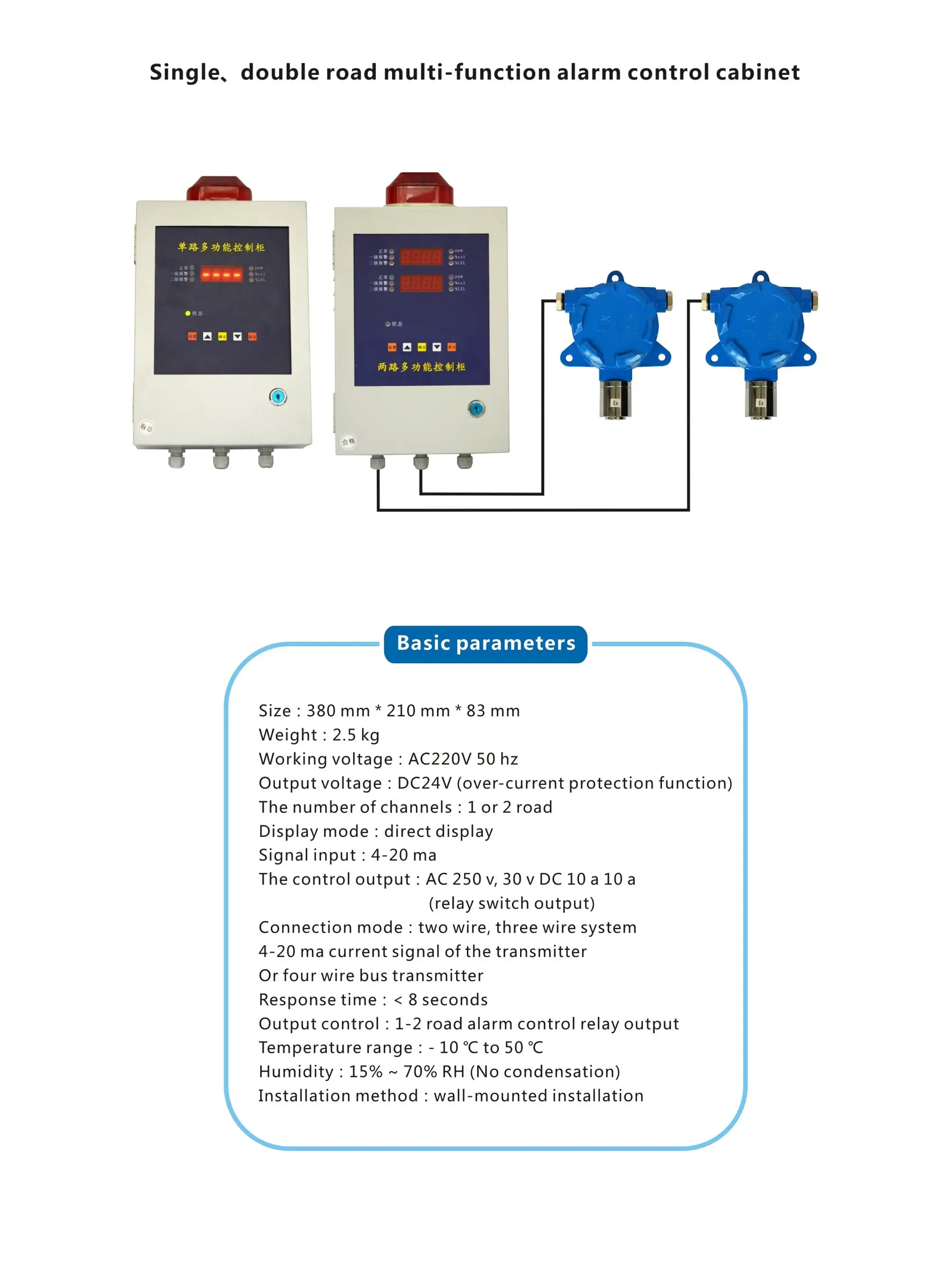 Multi-function Fixed Lpg Detector Gas Alarm Controller Panel Security ...