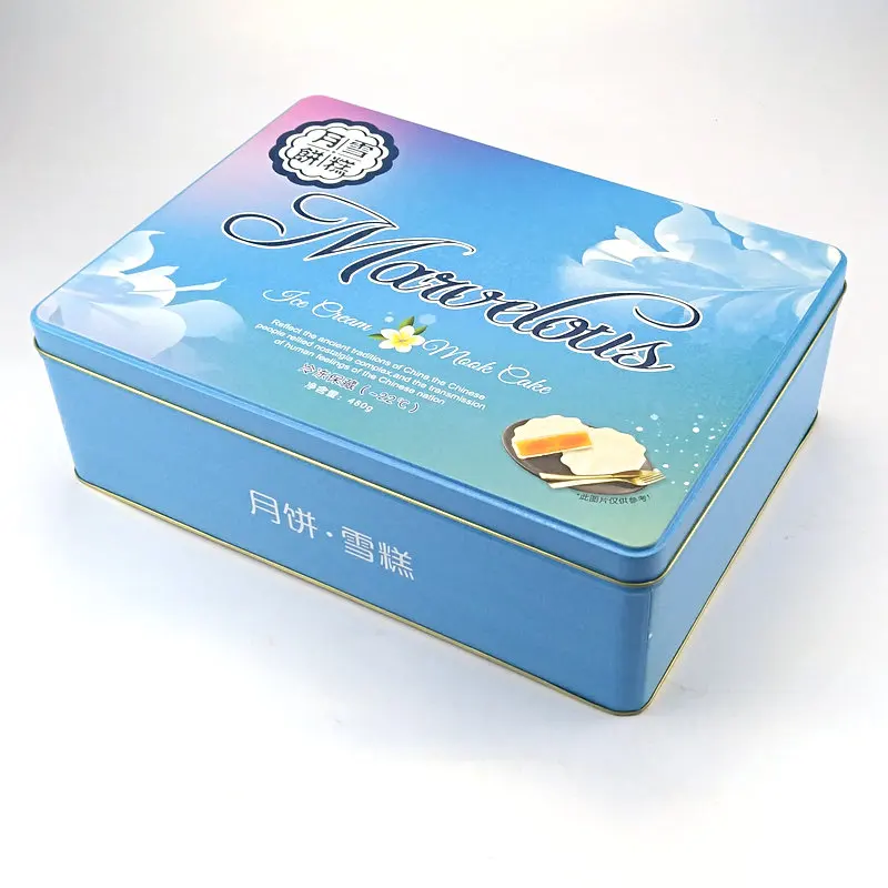 Empty Foodgrade Rectangular Cookie Container Tins Packaging Buy Empty Cookie Tinscookie