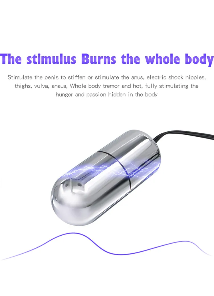 Electric Shock Sex Toys Bullet Vibrator Anal Butt Prostate Massager ...