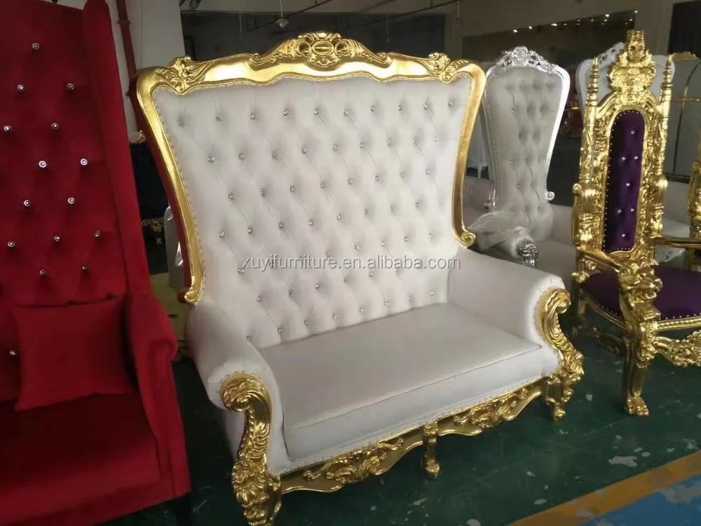 Luxury Royal King And Queen Loveseat Throne Chair For Wedding - Buy ...