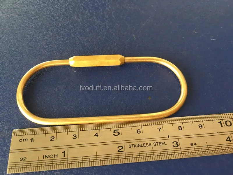 Brass D Shape Key Ring Split Chain Rings Key Holder Loop Craft - Buy D ...