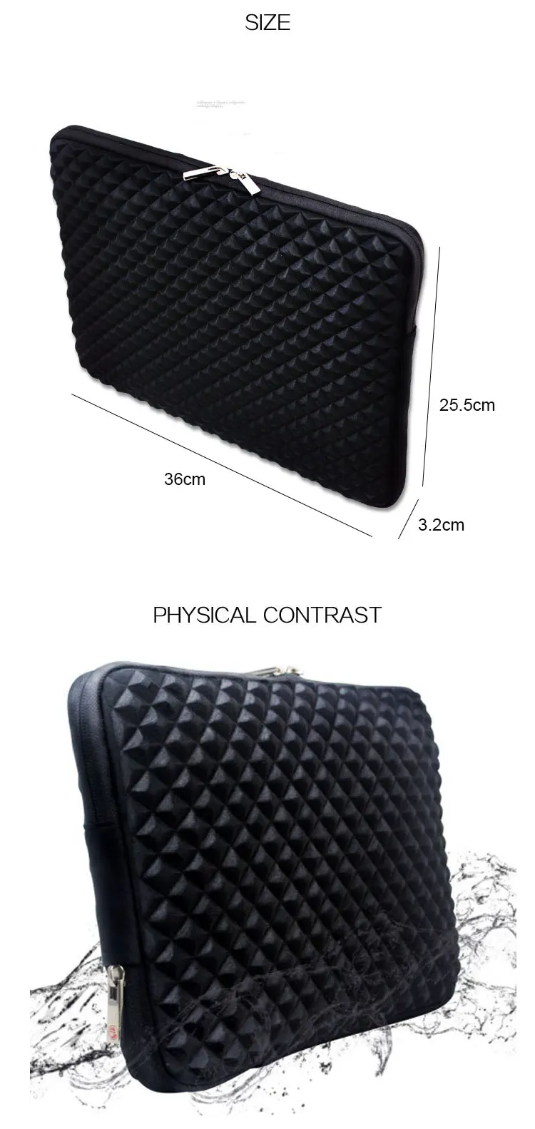 Neoprene Laptop Notebook Case Women Men Sleeve Computer Pocket 111213