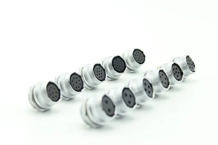 12 Pin Female Male Military Circular Screw Panel Mount Electrical ...